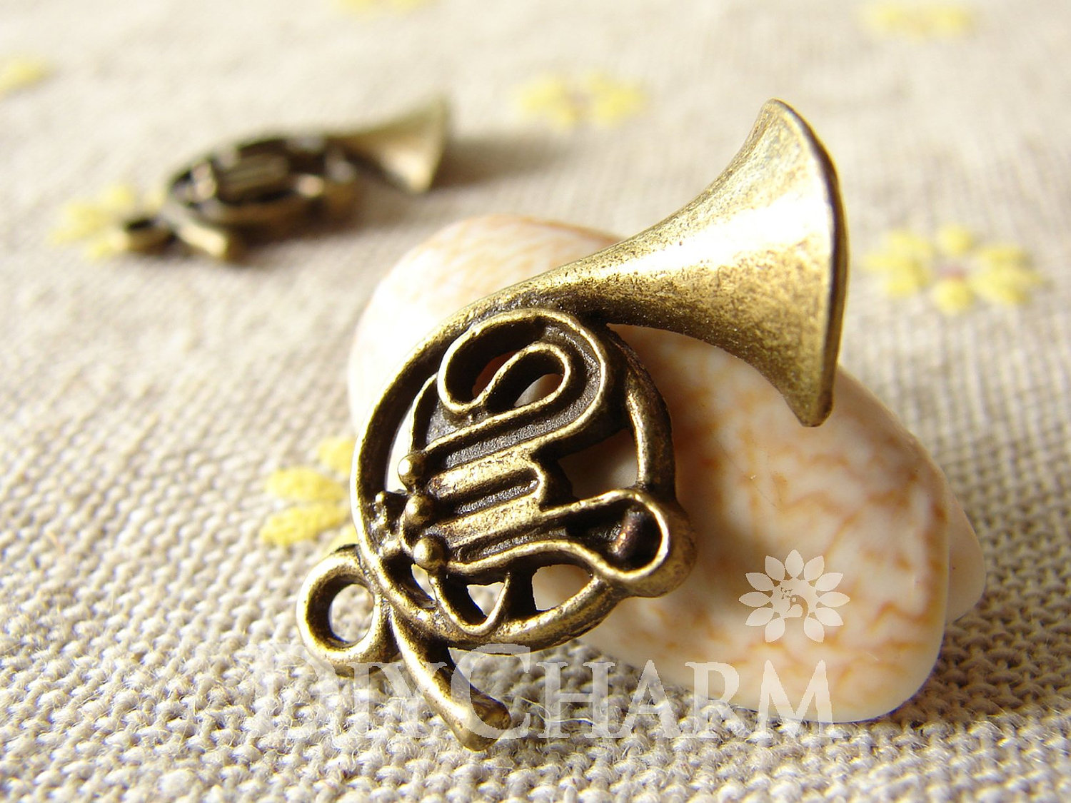 Antique Bronze Music Instrument Trump Charms 21x14mm - 10pcs - Dc25275 ...